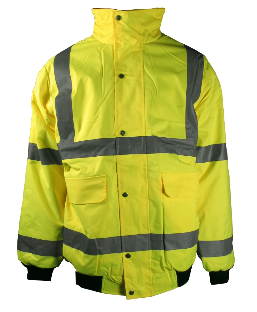 Fluorescent Yellow Padded Traffic Jackets