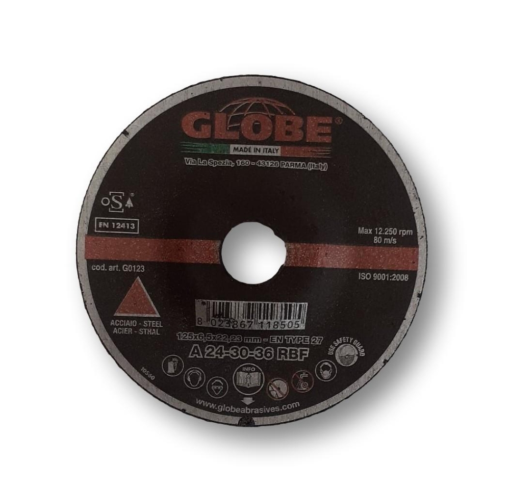 Grinding Discs Metal Globe 125 x 22 x 6.5mm - AES